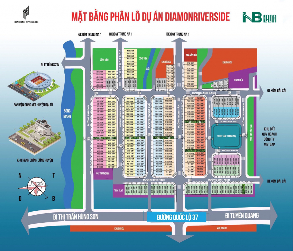 Diamond Riverside Đại Từ Thái Nguyên - Nhân Bình Invest